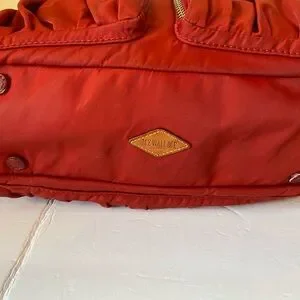 MZ Wallace | Bags | Mz Wallace Red Top Zip Nylon Shoulder Tote | Poshmark